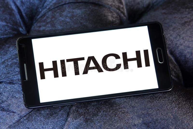 Hitachi-Logo redaktionelles bild. Bild von tablette, telefon - 89142520