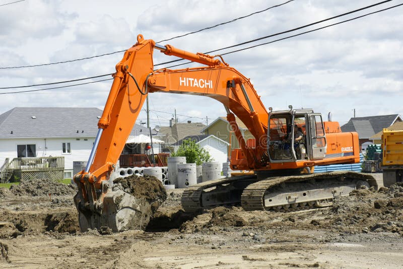 Hitachi orange digger editorial stock image. Image of hitachi - 36997759
