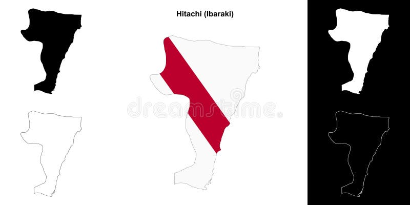 Hitachi outline map stock vector. Illustration of cartography - 379357208