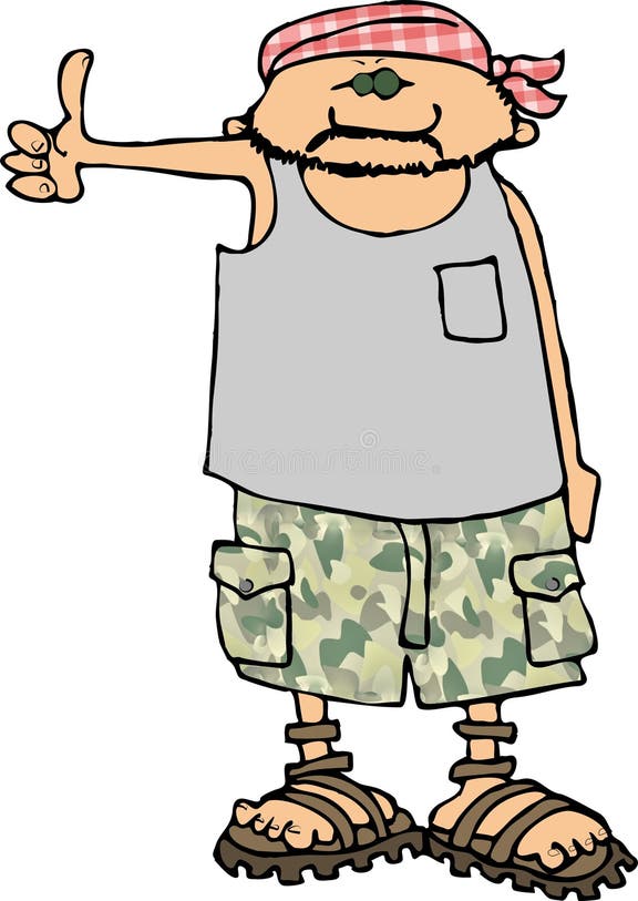 Hitch-Hiker stock illustration. Illustration of thumb - 2772670