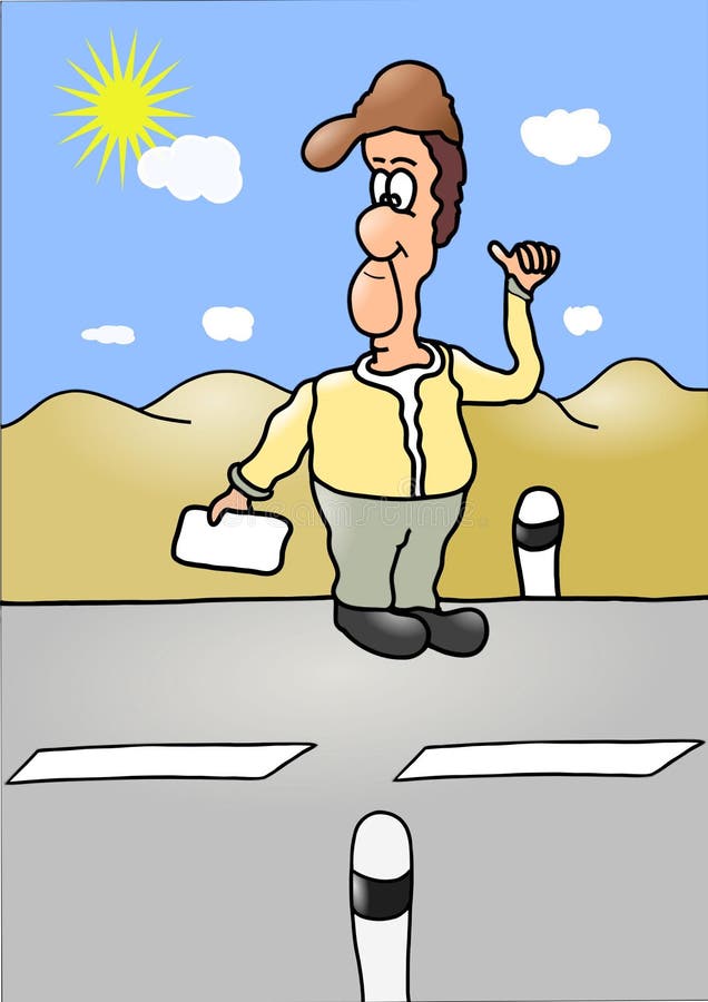 Hitchhiking stock illustration. Illustration of single - 5989804