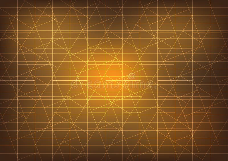 Gold Radar Screen Loop Abstract Background with Technology Neon Line ...