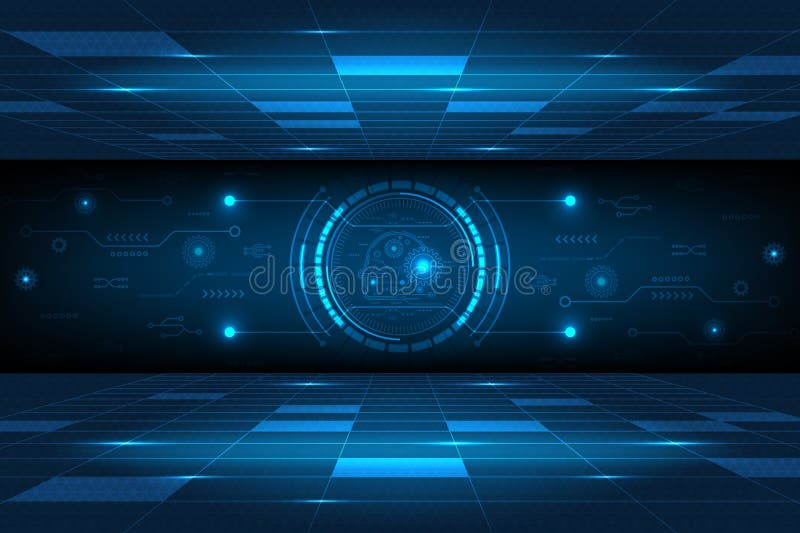 Hi-tech Communication Concept, Vector Illustration of Abstract ...