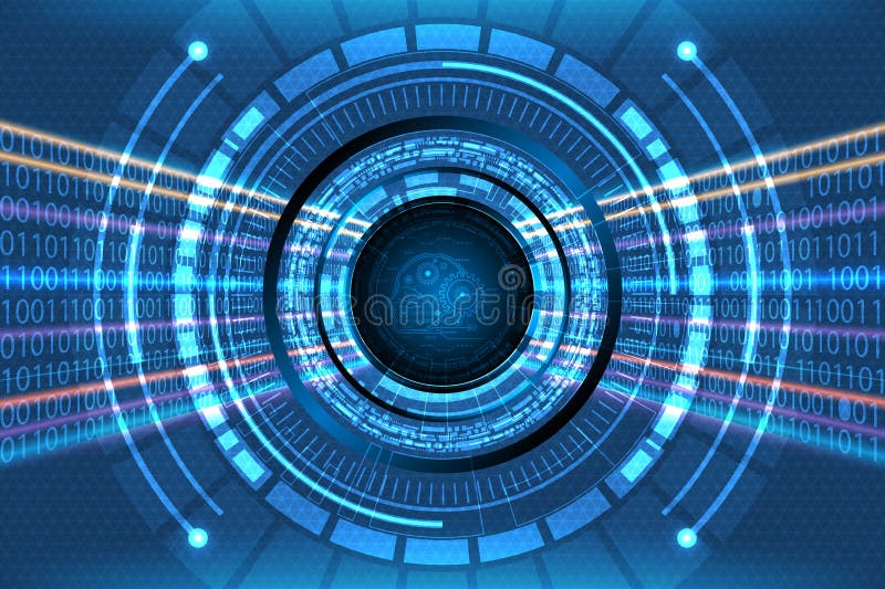 Futuristic Technology Concept, Vector Illustration of Abstract ...