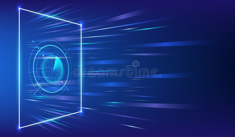 Hi-tech Communication Concept, Vector Illustration of Abstract ...