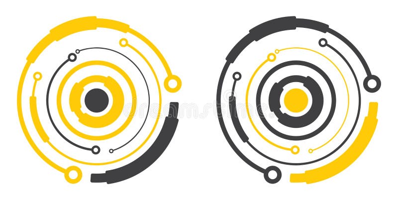 Hi-Tech Futuristic Element Circle Form Stock Vector - Illustration of ...