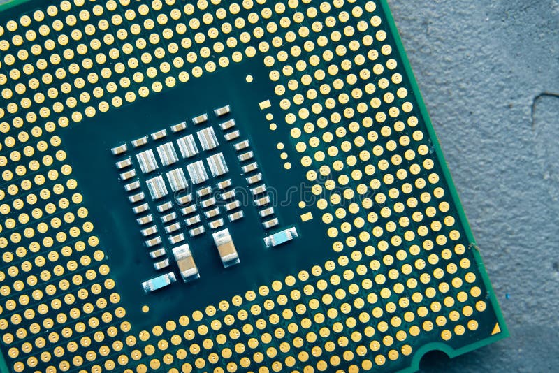 CPU Chip Computer Processor Stock Image - Image of hardware, processor ...