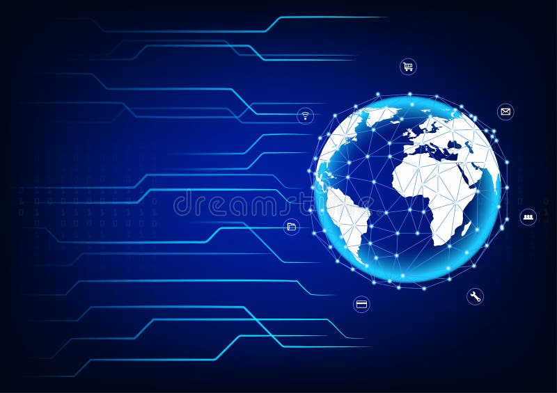 Graphics Design Concept Hitech Technology Network Connection Future ...