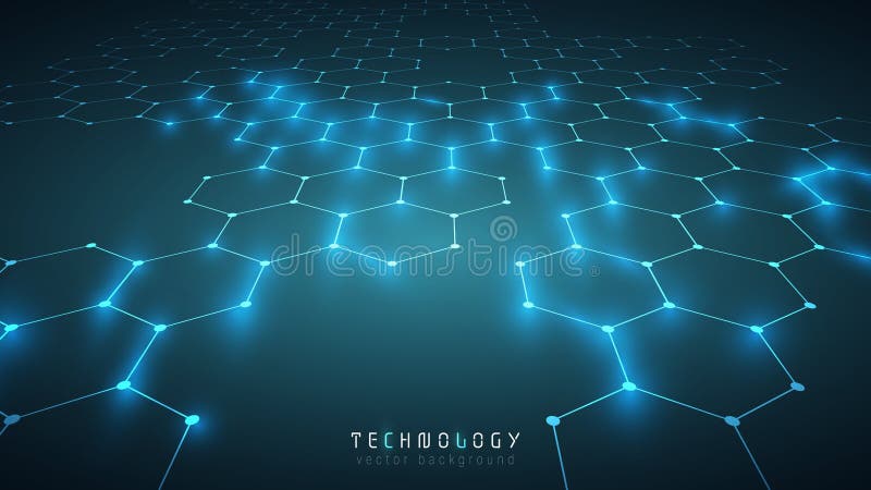 Blue Connection Model Bright Business Background Stock Vector ...