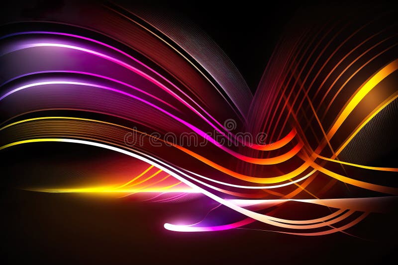 Hitech Light Line Curve Smooth and Blur Motion Colorful. Generative AI ...