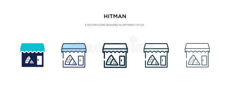 Hitman Icon in Different Style Vector Illustration. Two Colored and ...