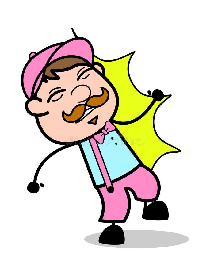 Hitted by - Retro Office Girl Employee Cartoon Vector Illustration ...