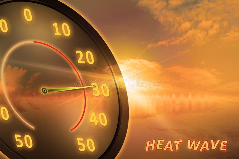 Hittegolf Extreme Zon En Hemelachtergrond Heet Weer Met Globaal Het ...