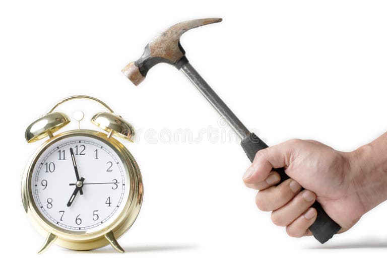 Hitting the alarm clock stock image. Image of concept, killing - 546899