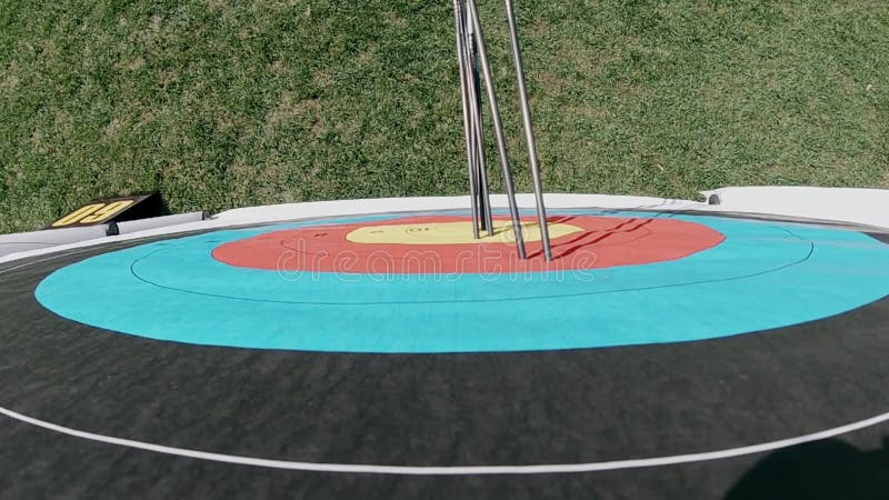 Target for Archery Shooting. Arrow Hitting the Target. Stock Footage ...