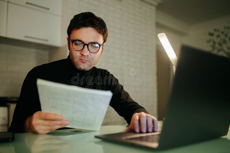 Hitting the Books a Focused Student Engages in E-Learning at Home at ...