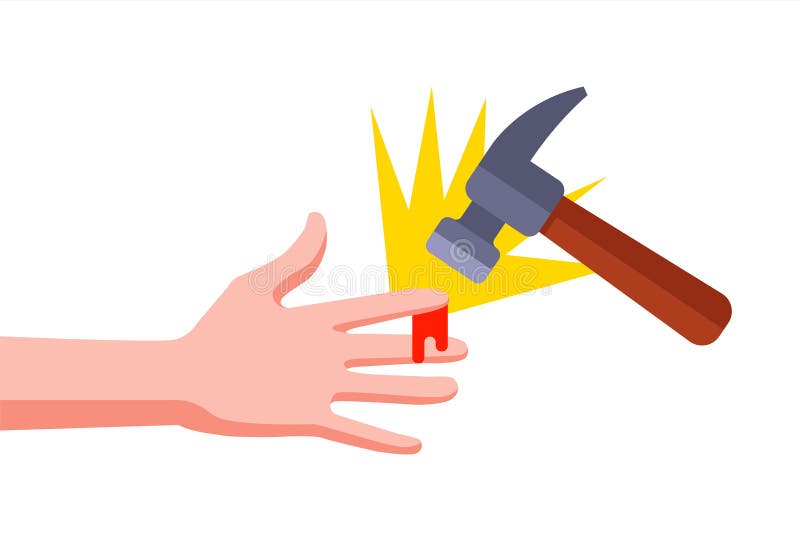Hitting Finger Hammer Stock Illustrations – 20 Hitting Finger Hammer ...