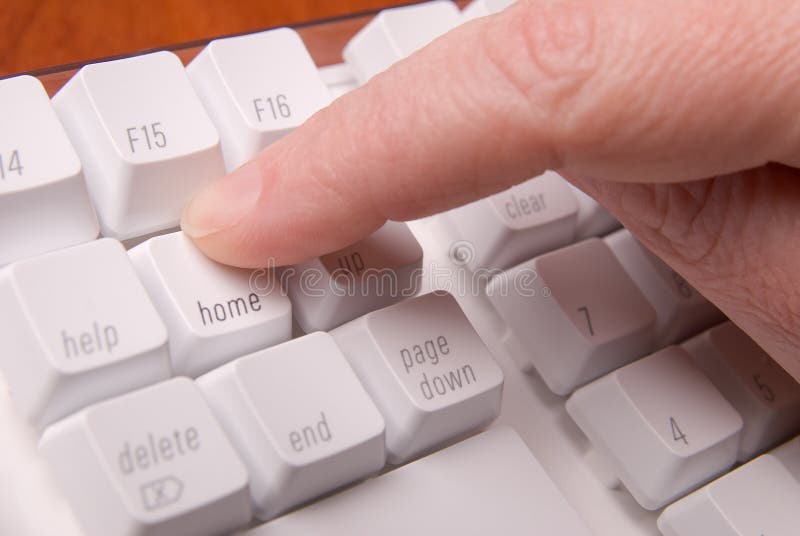 Hitting the home key stock photo. Image of clipping, technology - 1964846