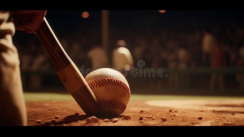 Hitting a Home Run. Generative AI Stock Illustration - Illustration of ...