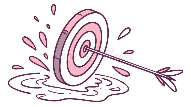 Hitting the Mark, Target with Arrow Vector Illustration, Vector Design ...