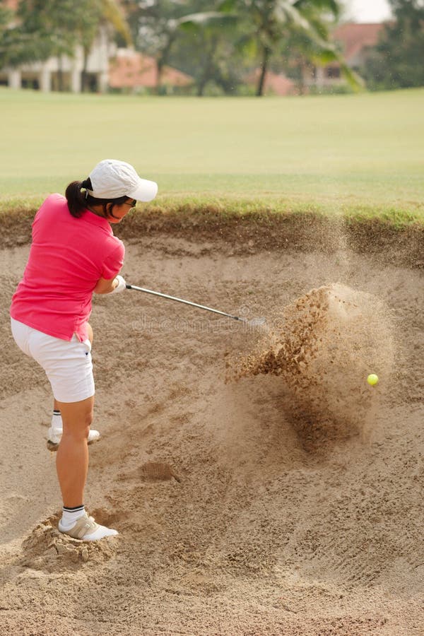 Hitting Out from the Bunker Stock Photo - Image of club, game: 51358326