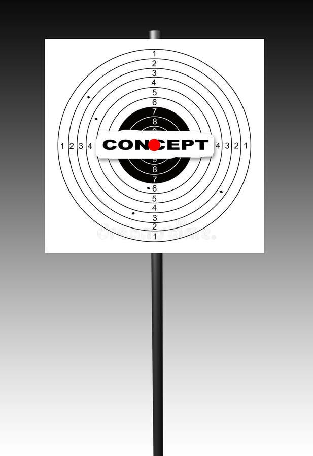 Hitting the target stock illustration. Illustration of point - 48296643