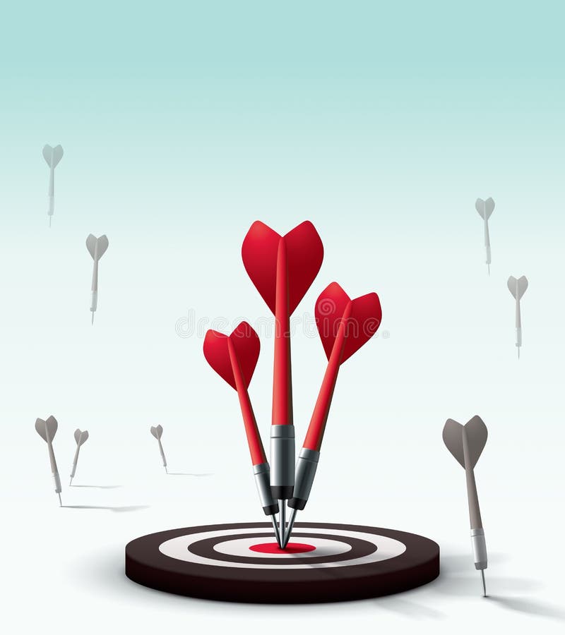 Hitting Target stock vector. Illustration of concepts - 31570195