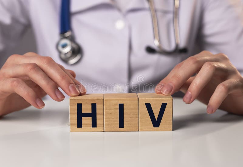 HIV Acronym Inscription on Dices in Doctor Hands Stock Photo - Image of ...