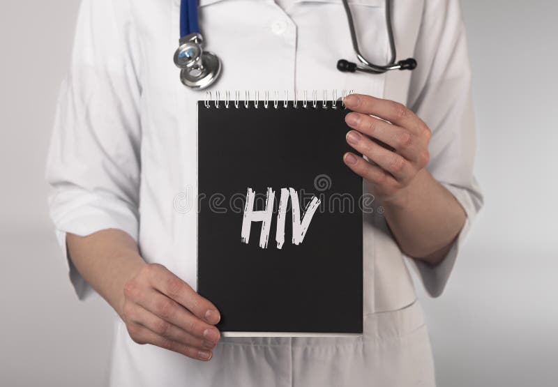 HIV Acronym, Inscription on Paper in Doctor Hands Stock Image - Image ...