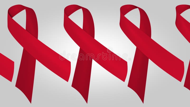 AIDS HIV Awareness Red Ribbon 4K Animated Background Stock Video ...