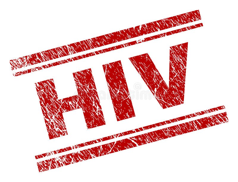 Grunge Textured HIV Stamp Seal Stock Vector - Illustration of corroded ...