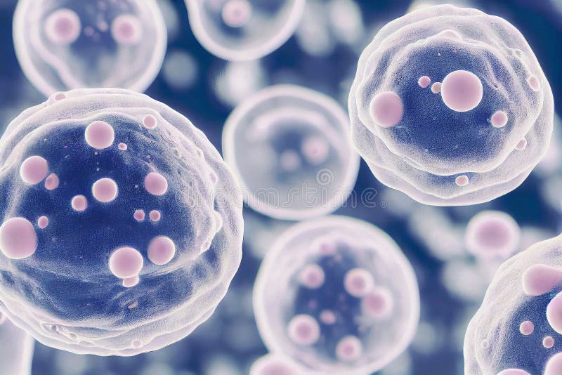 HIV Virus Particles Budding Away from T-lymphocytes Cell Membrane Stock ...