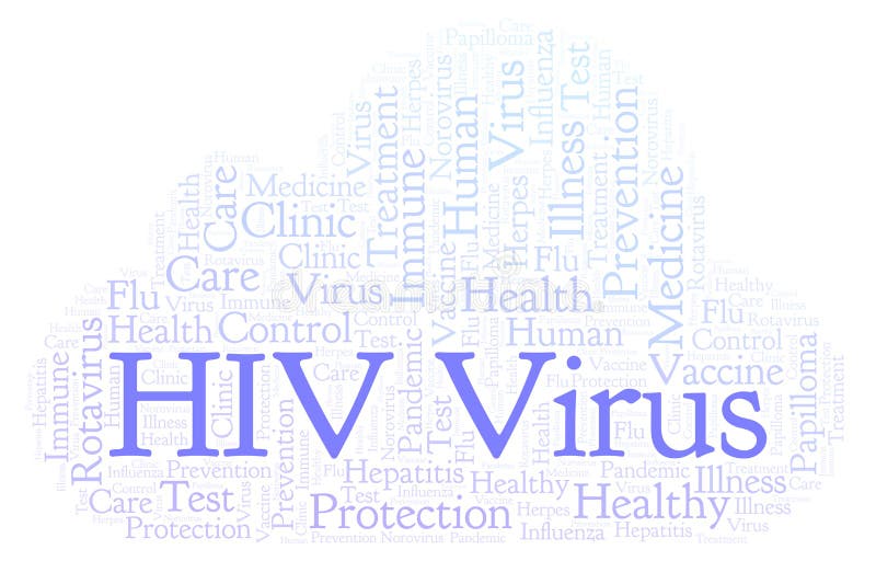 HIV Virus Word Cloud, Made with Text only Stock Illustration ...