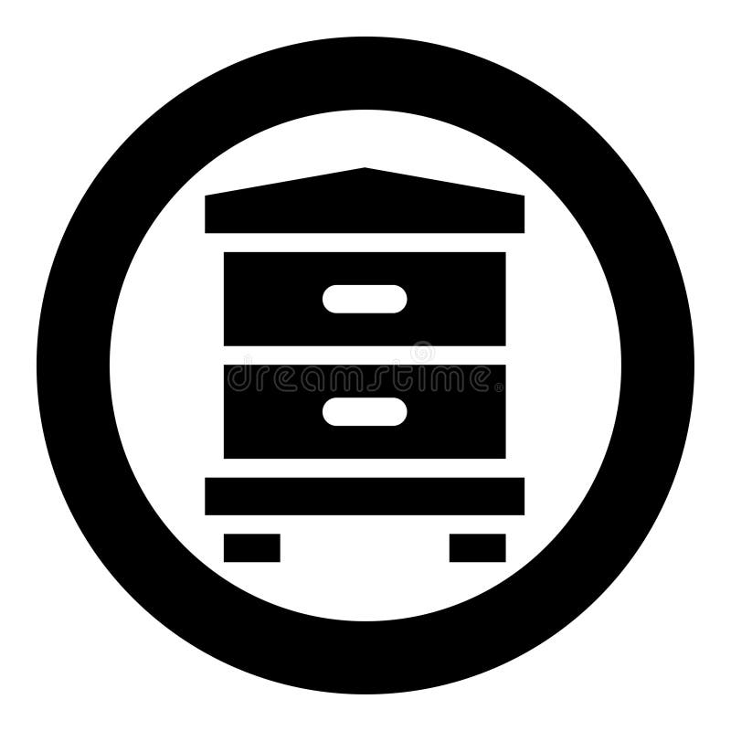 Hive Bee House Beehive Apiary Apiculture Concept Icon in Circle Round ... Hive Bee House Beehive Apiary Apiculture Concept Icon in Circle Round ...