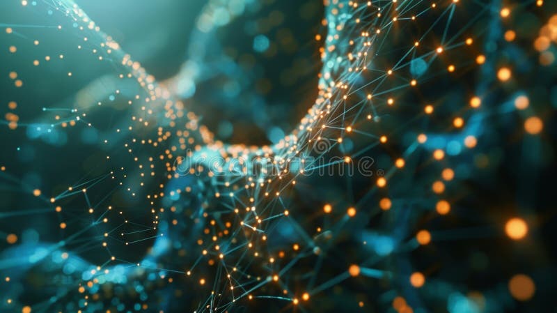 A Hive Mind of Interconnected Digital Nodes the Digital Brain Combines ...