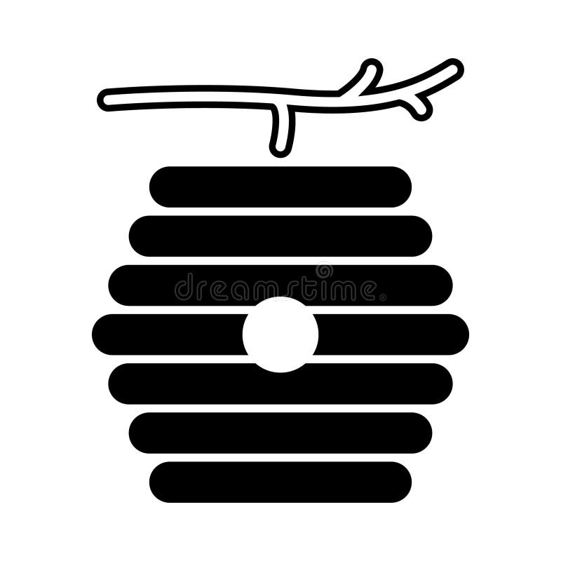 Hive Natural Icon, Bee Web Flat Habitat Sign, Graphic Vector ...