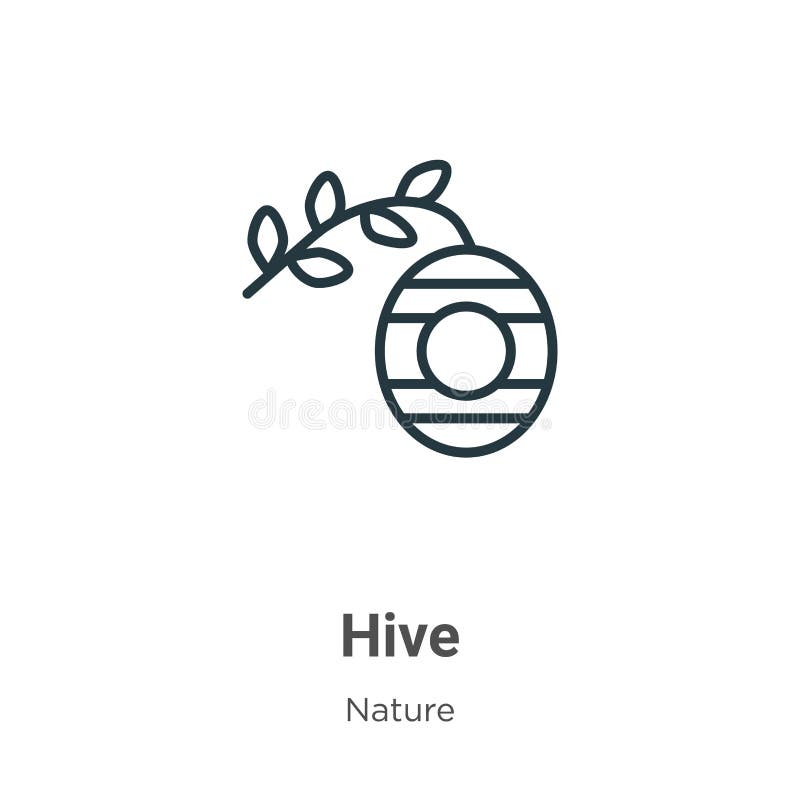 Hive Thin Line Icon. Beehive Vector Illustration Isolated on White ...