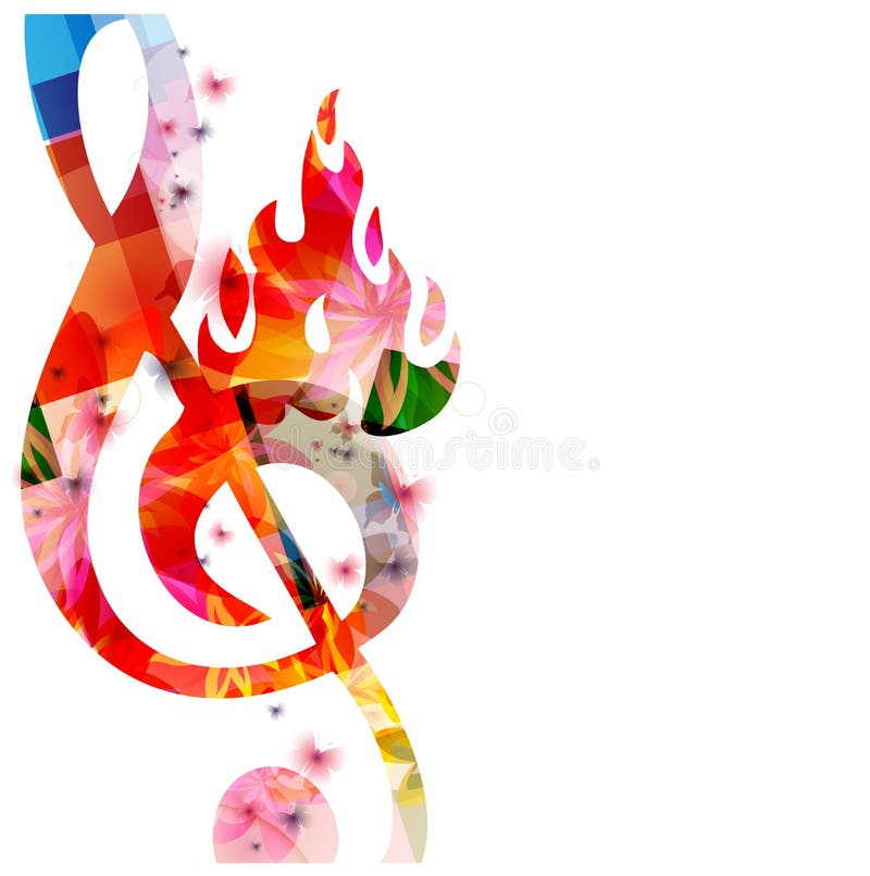 Fire Musical G Clef Stock Illustrations – 4 Fire Musical G Clef Stock ...
