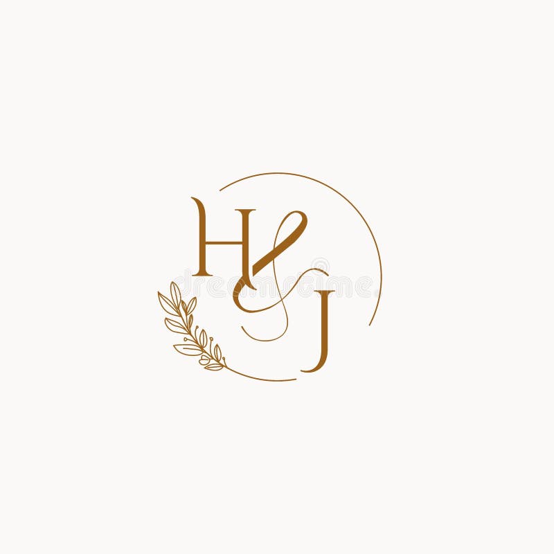 HJ Initial Wedding Monogram Logo Stock Vector - Illustration of ...