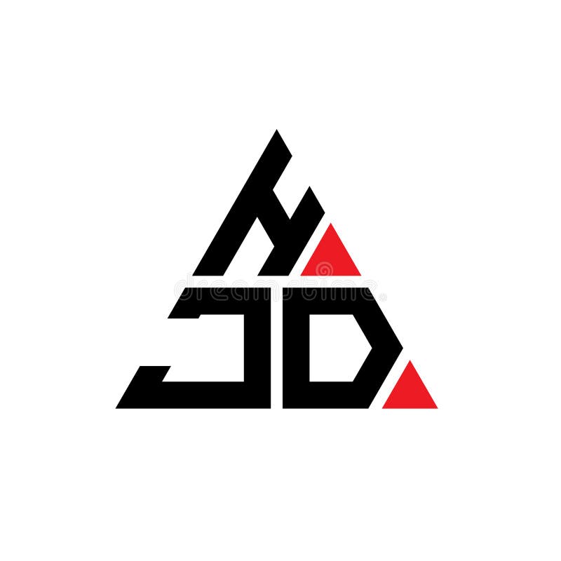 HJD Triangle Letter Logo Design with Triangle Shape. HJD Triangle Logo ...
