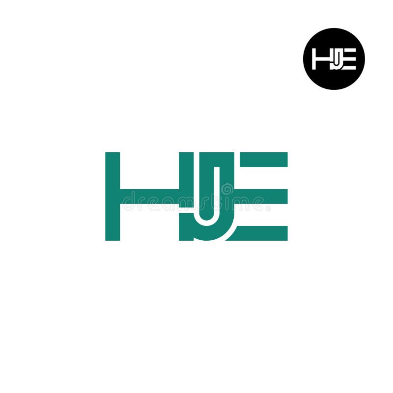 HJE Logo Letter Monogram Design Stock Illustration - Illustration of ...