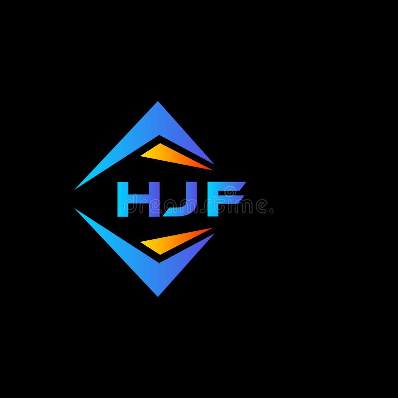 HJF Abstract Technology Logo Design on Black Background. HJF Creative ...