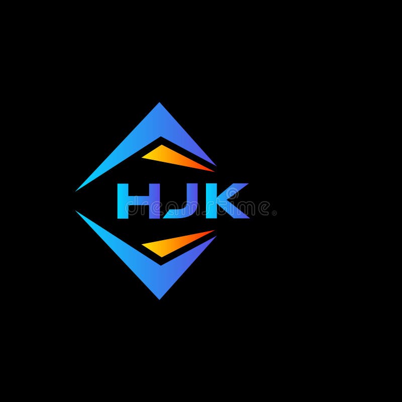HJK Abstract Technology Logo Design on Black Background. HJK Creative ...