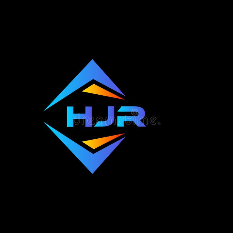HJR Abstract Technology Logo Design on Black Background. HJR Creative ...