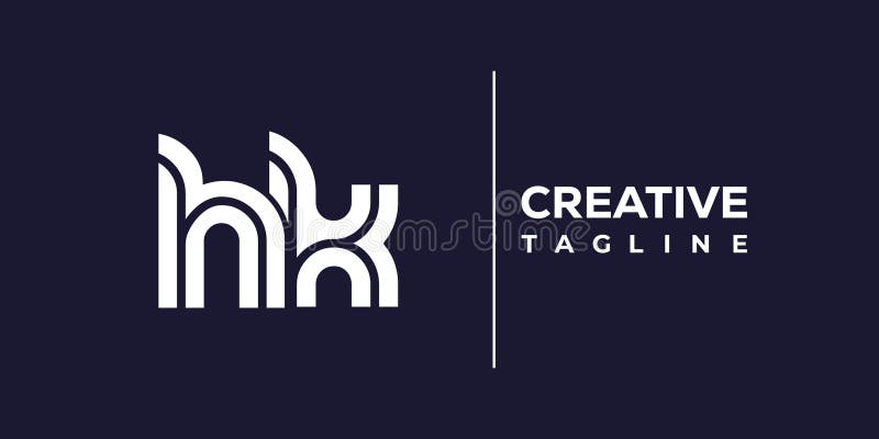 HK abstract logo stock vector. Illustration of minimalist - 356194964