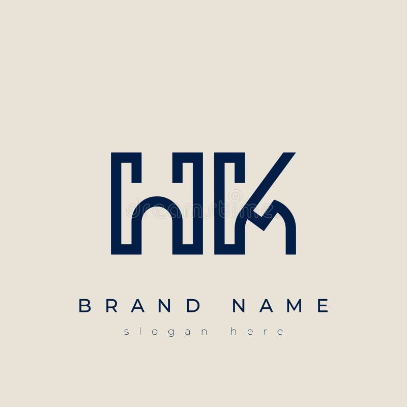 HK Alphabet Letter Icon Logo Stock Vector - Illustration of background, element: 355996505