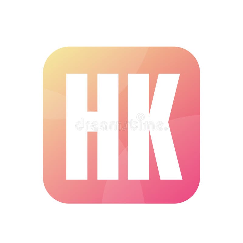 HK Letter Logo Design with Simple Style Stock Vector - Illustration of ...