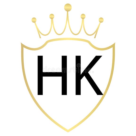 HK Letter Logo Design with Simple Style Stock Illustration ...