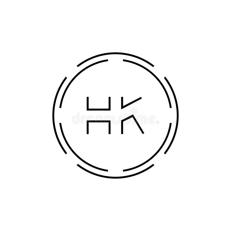 HK Logo Design Vector Template. Initial Circle Letter HK Vector ...
