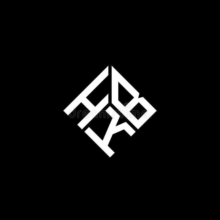 HKB Letter Logo Design on Black Background. HKB Creative Initials ...